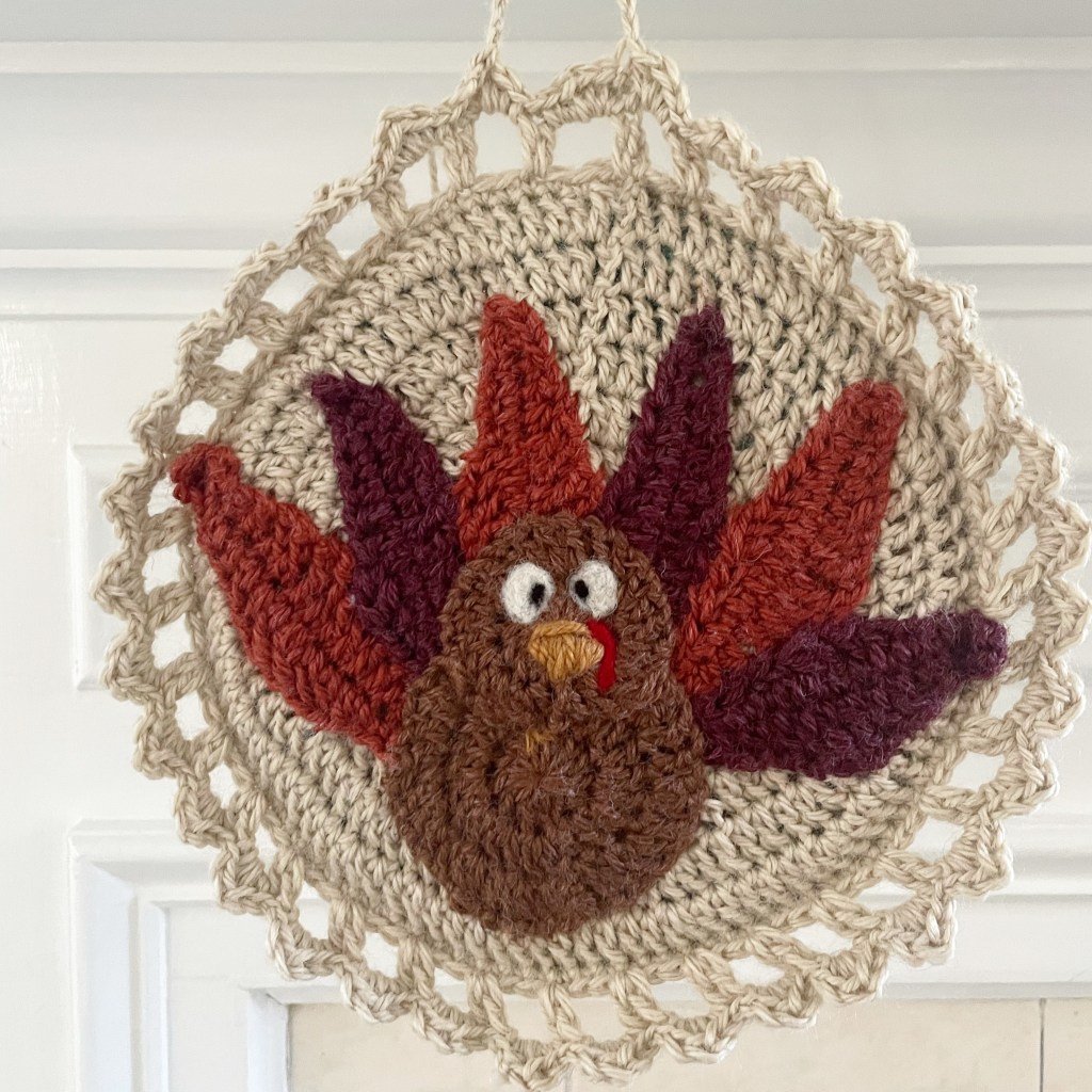 Turkey Tom Wall Hanging Free Crochet Pattern - The Morning Crafter